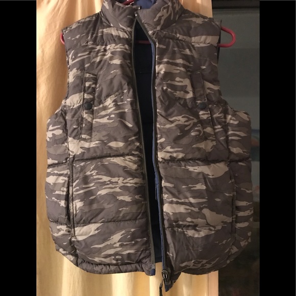 GAP | Jackets & Coats | Gap Reversible Camoblue Puffer Vest | Poshmark